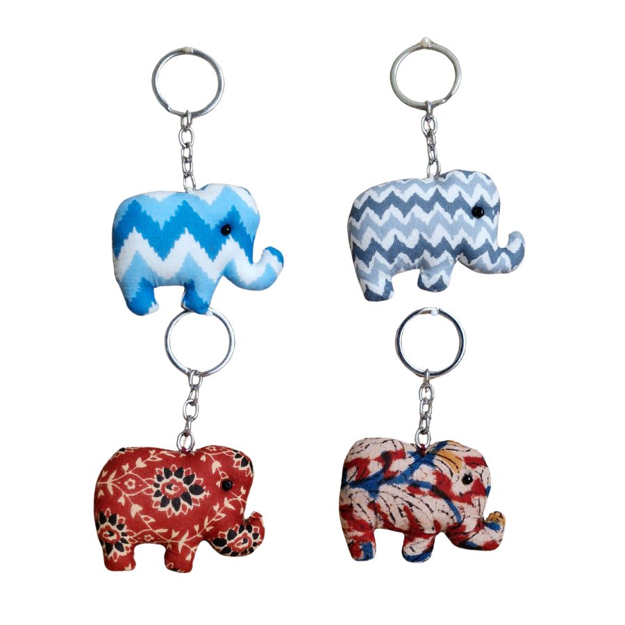 Handmade Elephant Keyring | Colourful and Cute Fair Trade Gift